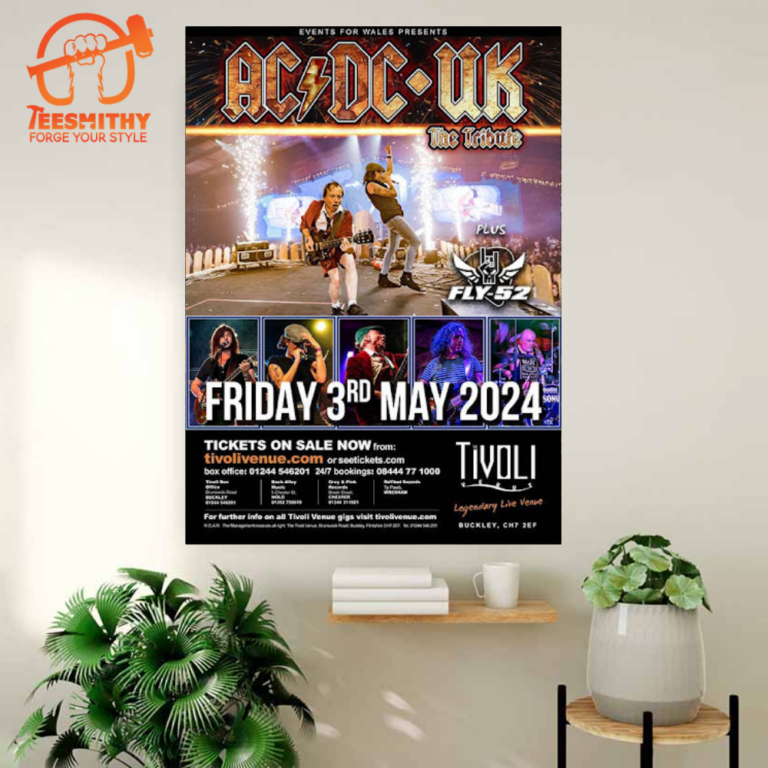 ACDC Tour 2024 Black Ice Poster Canvas - Teesmithy