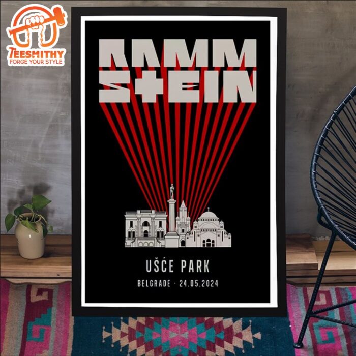Rammstein Europe Stadium 2024 Poster Gift For Fans Music Canvas - Teesmithy