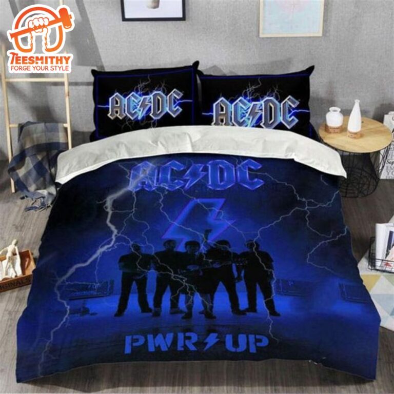 AC DC Pwr Up World Tour 2024 Bedding Set For Fan - Teesmithy