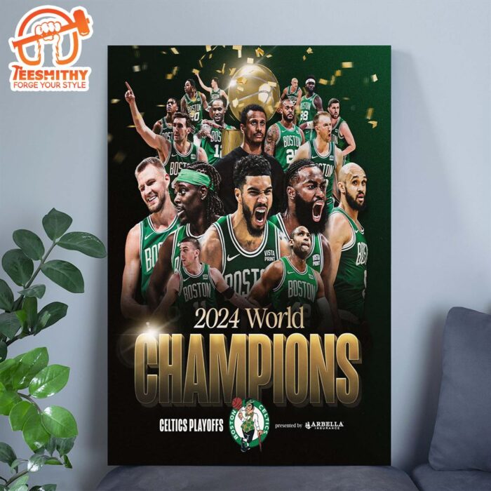 Boston Celtics 2023-24 NBA Champions Poster - Teesmithy