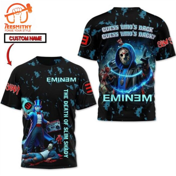 Eminem Rapper New Album The Death Of Slim Shady 2024 3D T-Shirt - Teesmithy