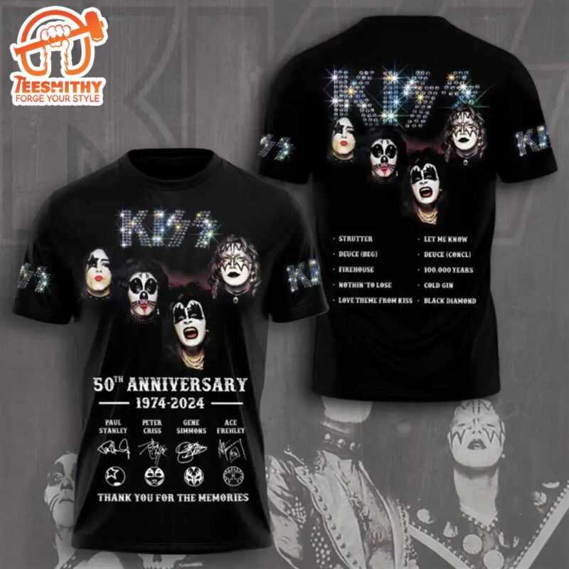 Kiss Band End Of The Road Tour 2024 3D Shirt - Teesmithy