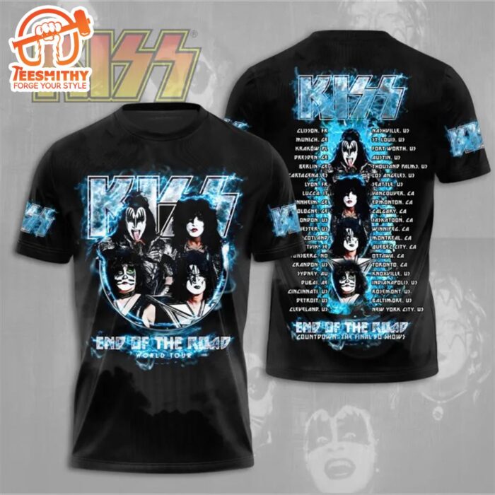 Kiss Band End Of The Road Tour 2024 3D Shirt - Teesmithy