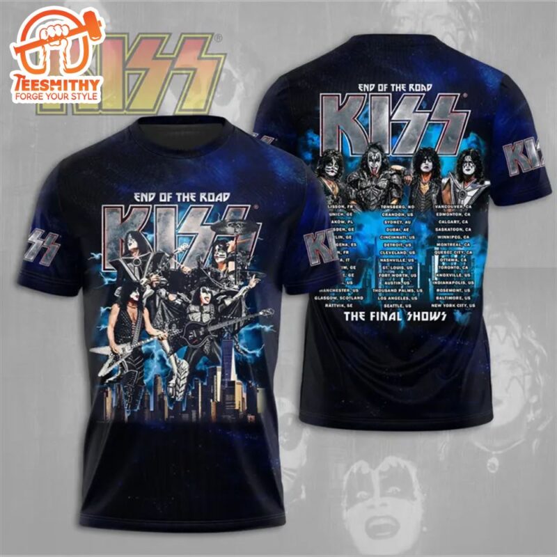 Kiss Band End Of The Road Tour 2024 3D Shirt - Teesmithy