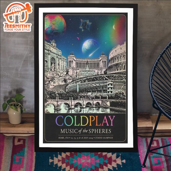 Coldplay Athens June 2024 Music Of The Spheres Tour Home Decor Poster ...