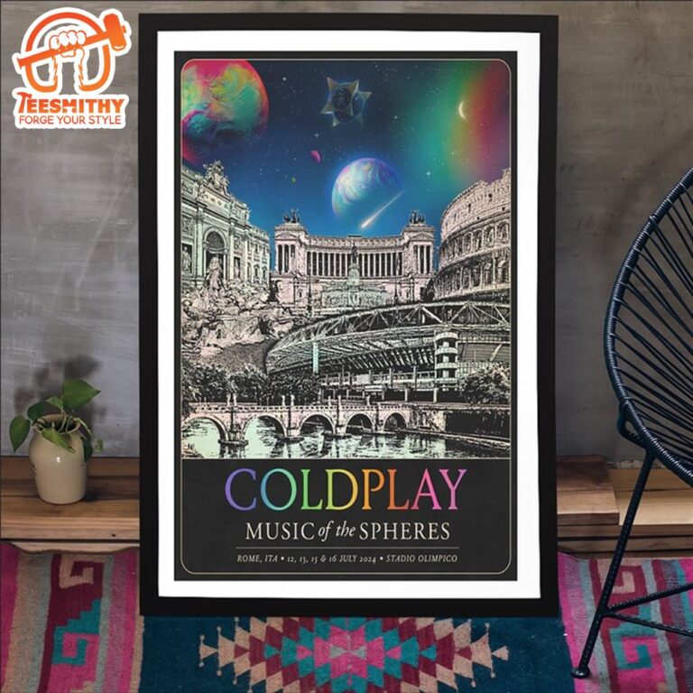 Coldplay Athens June 2024 Music Of The Spheres Tour Home Decor Poster ...