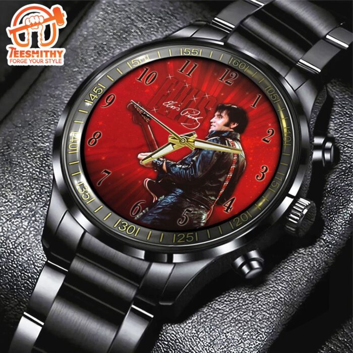 Elvis Presley Tour 2024 Black Stainless Steel Watch Custom Watch ...