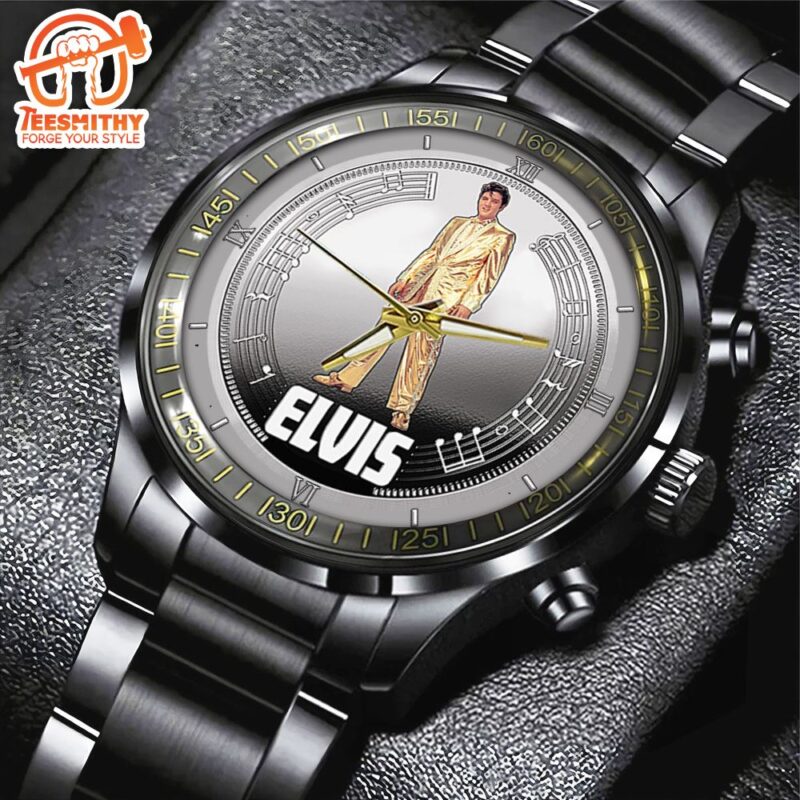 Elvis Presley Tour 2024 Black Stainless Steel Watch Custom Watch ...