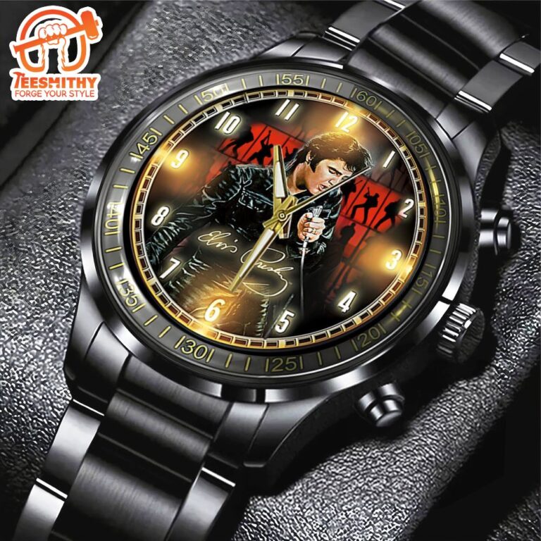 Elvis Presley Tour 2024 Black Stainless Steel Watch Custom Watch ...