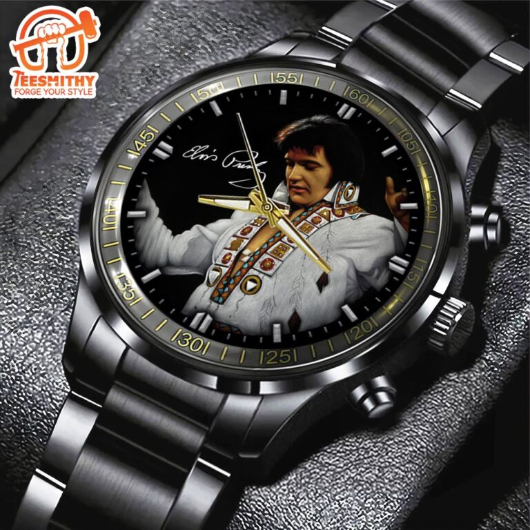 Elvis Presley Tour 2024 Black Stainless Steel Watch Custom Watch ...