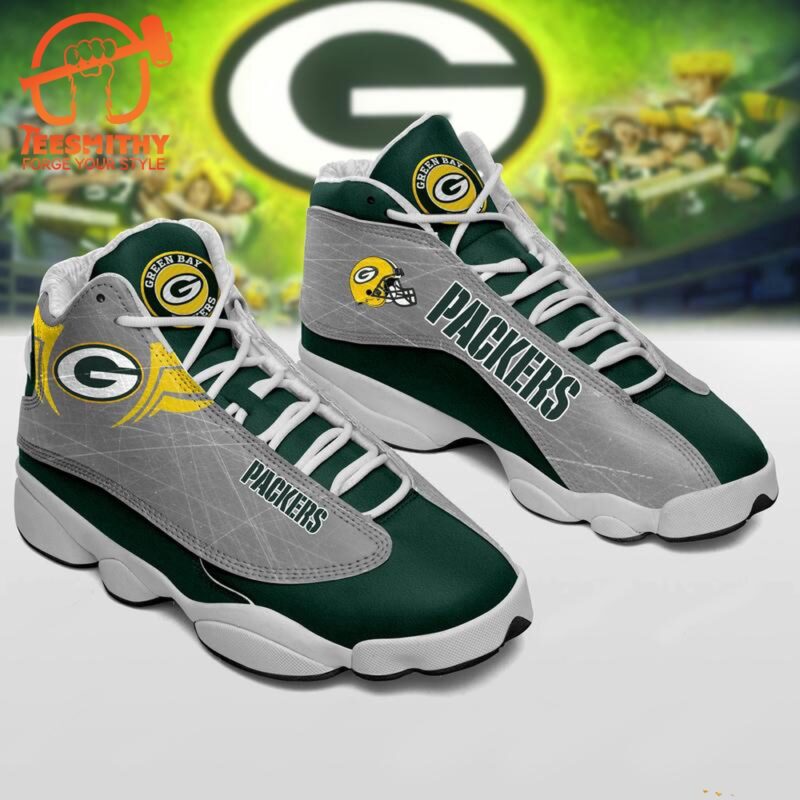 NFL Green Bay Packers Custom Name Air Jordan 13 Shoes - Teesmithy