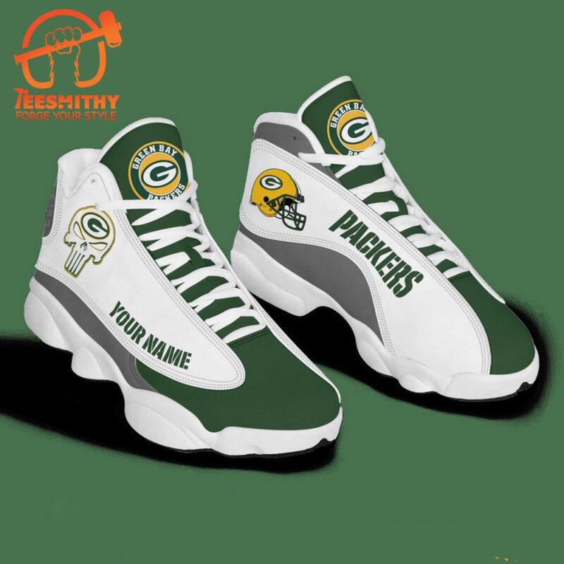 NFL Green Bay Packers Custom Name Air Jordan 13 Shoes - Teesmithy