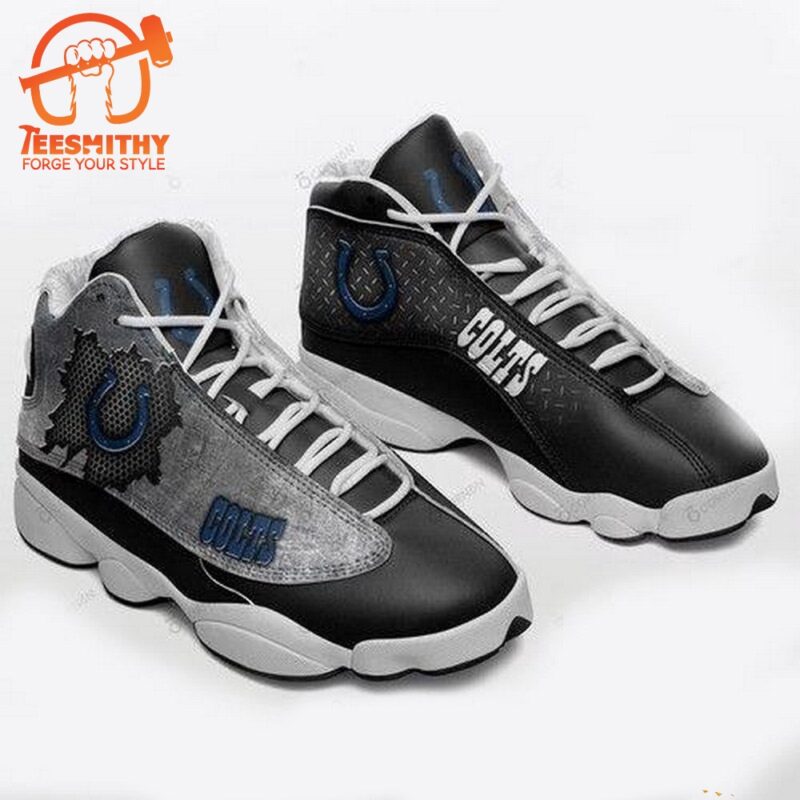NFL Indianapolis Colts Logo Team Air Jordan 13 Shoes - Teesmithy