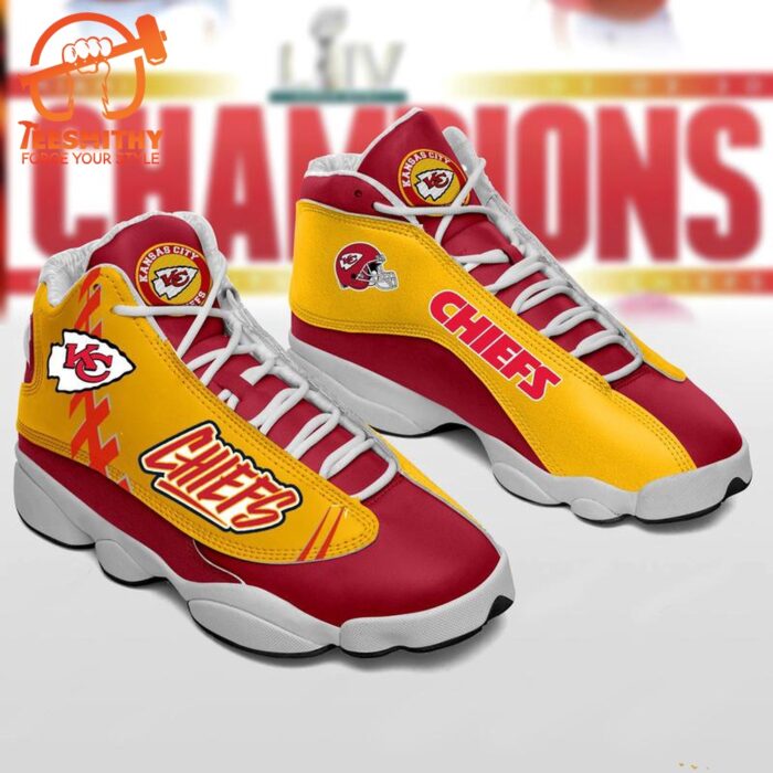 NFL Kansas City Chiefs Logo Design Air Jordan 13 Shoes - Teesmithy