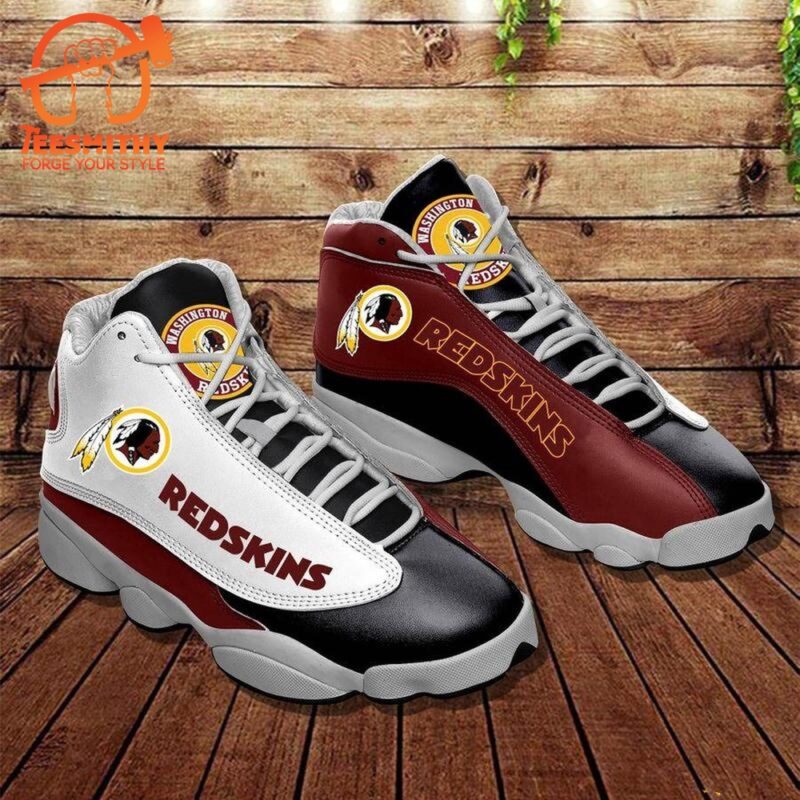 NFL Washington Redskins White Air Jordan 13 Sneaker - Teesmithy