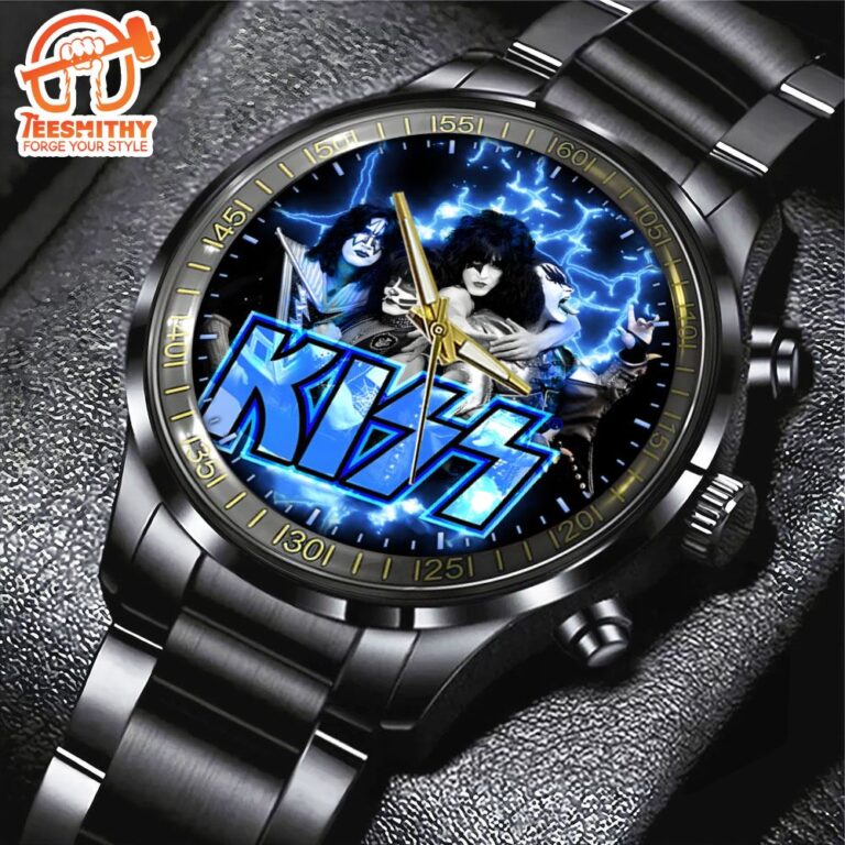 Kiss Rock Band Members Black Stainless Steel Watch - Teesmithy