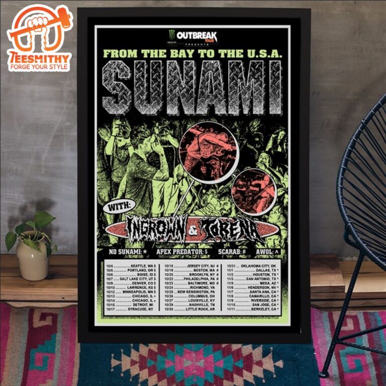 Sunami US Tour 2024 Poster Limited Canvas - Teesmithy