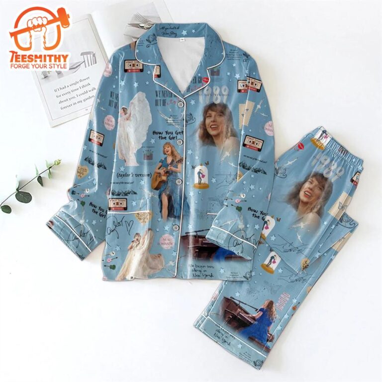 Taylor Swift Album Lover Button Down Pajamas Set - Teesmithy
