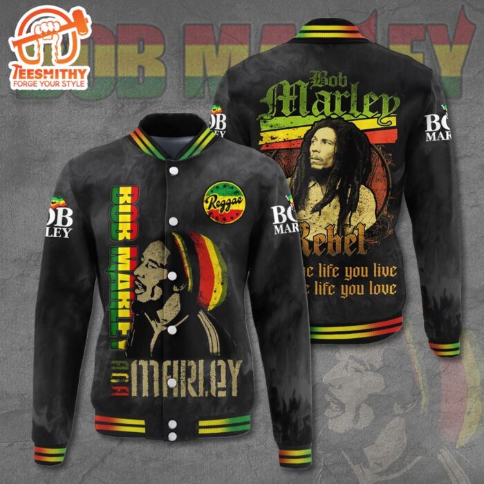 Bob Marley Legends Never Die Varsity Jacket - Teesmithy