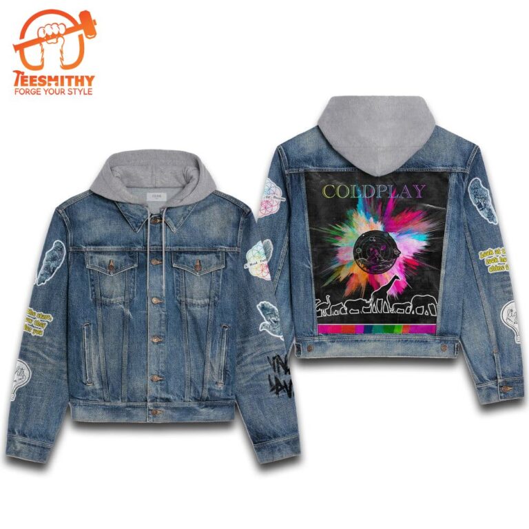 Coldplay Women’s Gift Christmas Denim Hood Jacket For Fans - Teesmithy