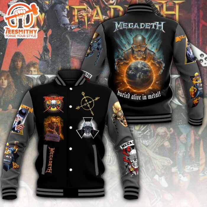 Megadeth Band Varsity Jacket Christmas For Fans - Teesmithy