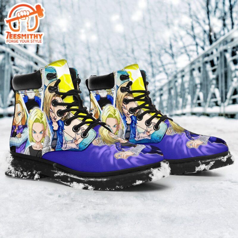 Android 18 Dragon Ball Boots Shoes Anime Custom Idea - Teesmithy
