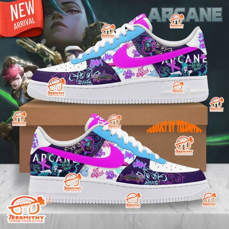 Arcane LOL Jinx Was Here Limited Edition Nike Air Force 1 Shoes - Teesmithy