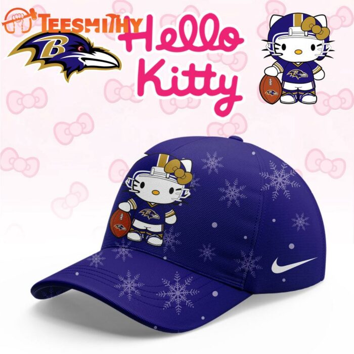 Baltimore Ravens 2025 Football Christmas Hello Kitty Limited Cap ...