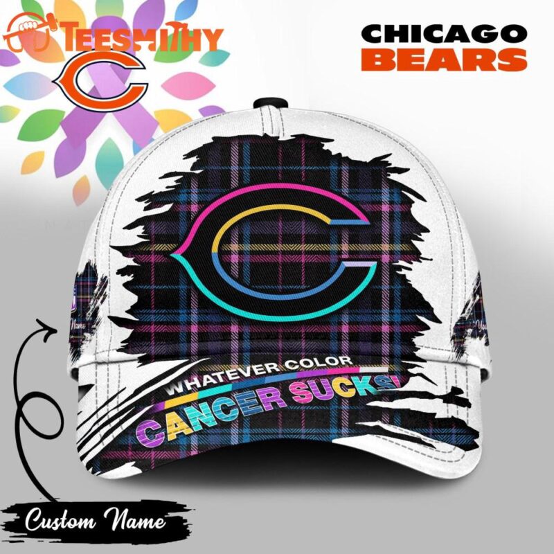 Chicago Bears NFL Whatever Color Cancer Sucks Classic Cap - Teesmithy