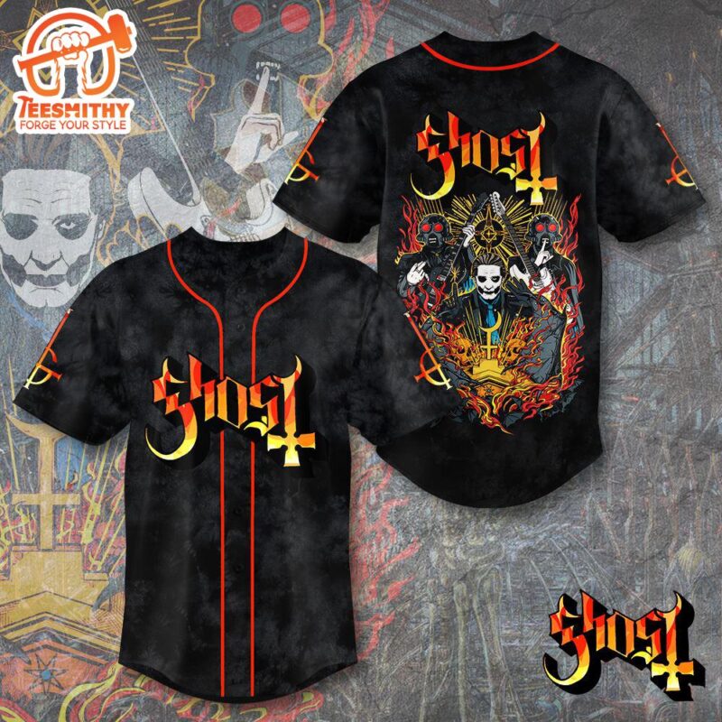 Christmas 2024 Ghost Band Baseball Jersey - Teesmithy