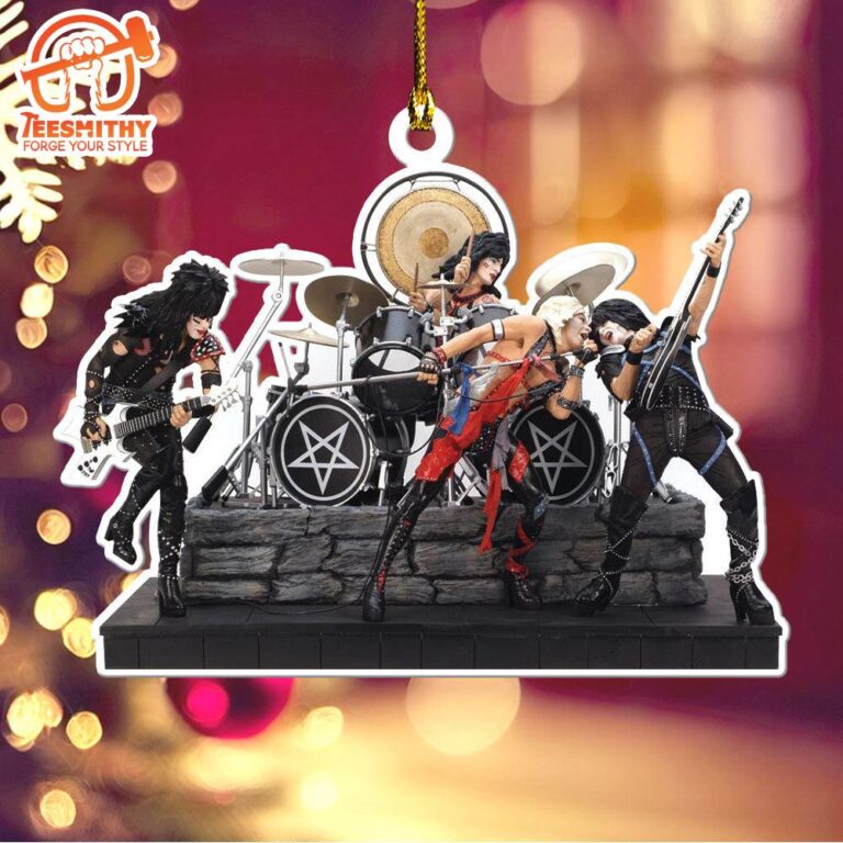 Christmas 2024 M?tley Cr?e Custom Shape 2-sided Acrylic Ornament - Teesmithy