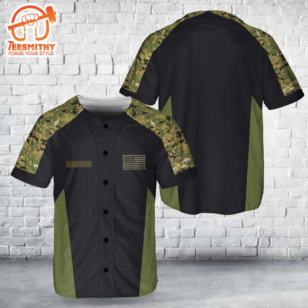 Custom Name US Army Baseball Jersey - Teesmithy