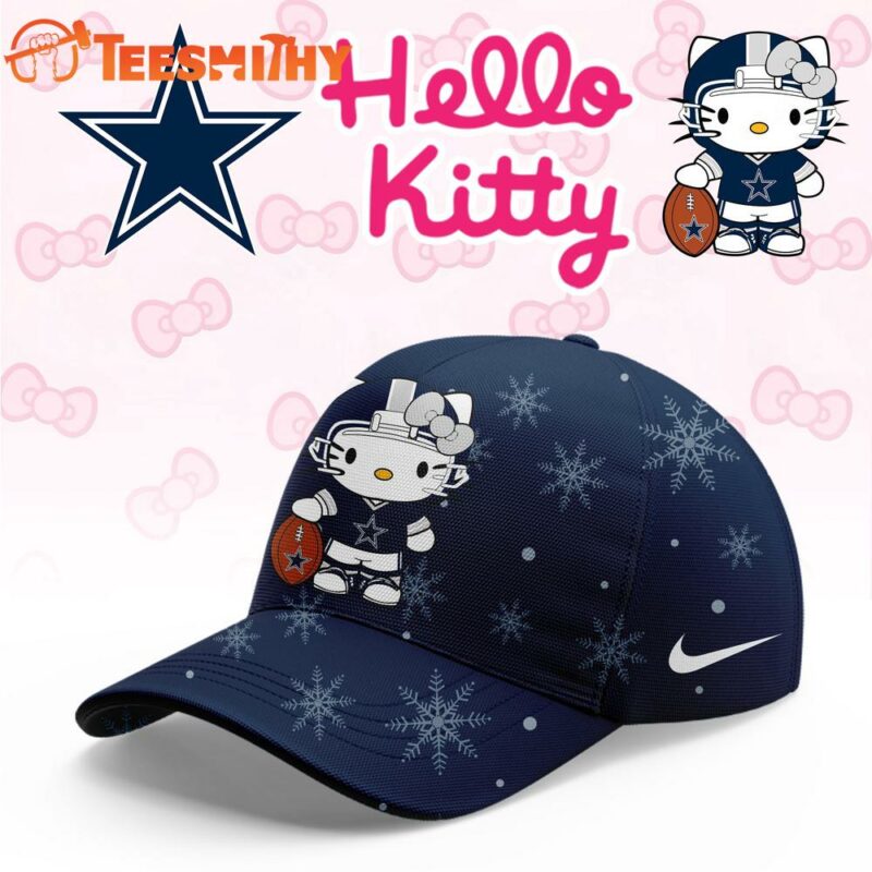 Dallas Cowboys 2025 Football Christmas Hello Kitty Limited Cap - Teesmithy