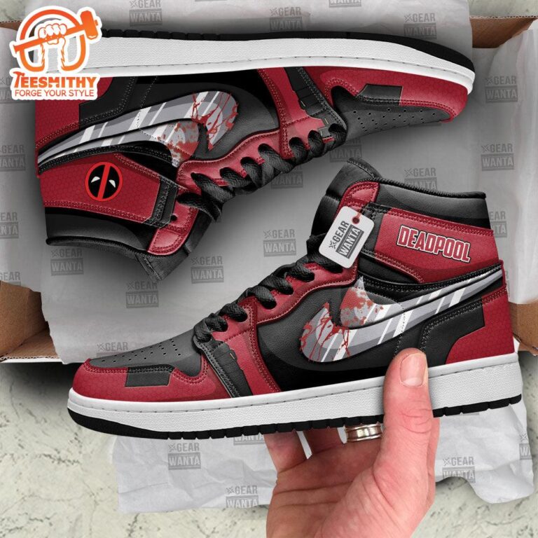 Deadpool Air Jordan 1-Sneakers Movies Custom Shoes - Teesmithy