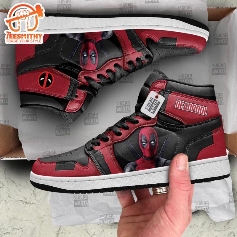 Deadpool Air Jordan 1-Sneakers Movies Custom Shoes - Teesmithy