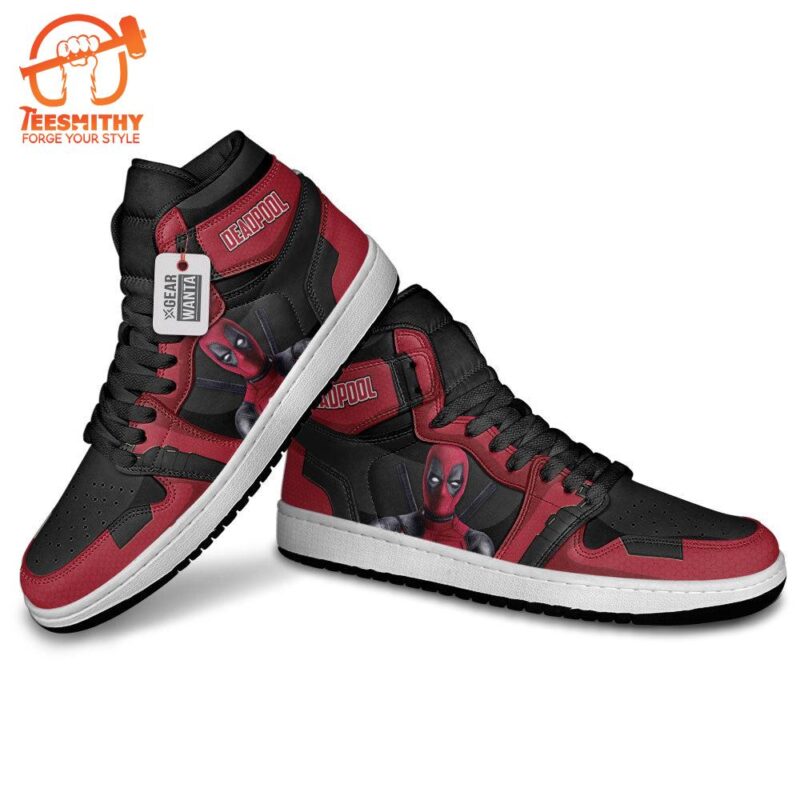 Deadpool Air Jordan 1-Sneakers Movies Custom Shoes - Teesmithy