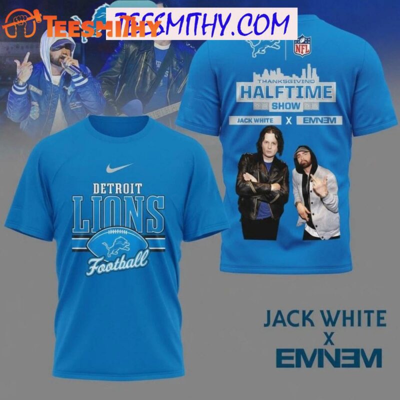 Detroit Lions Football NFL Jack White x Eminem Thanksgiving Halftime ...
