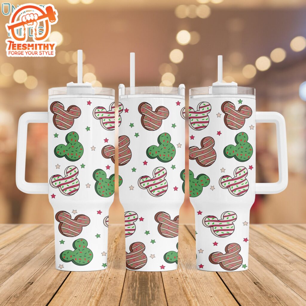 Disney Christmas Mickey Mouse Cartoon Custom Stanley Quencher 40oz ...