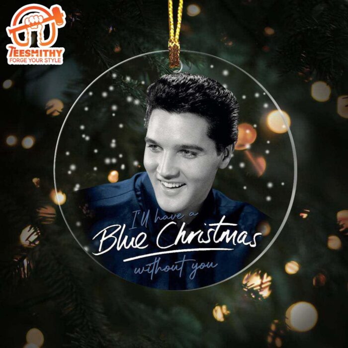Blue Suit Elvis Acrylic Ornament - Teesmithy