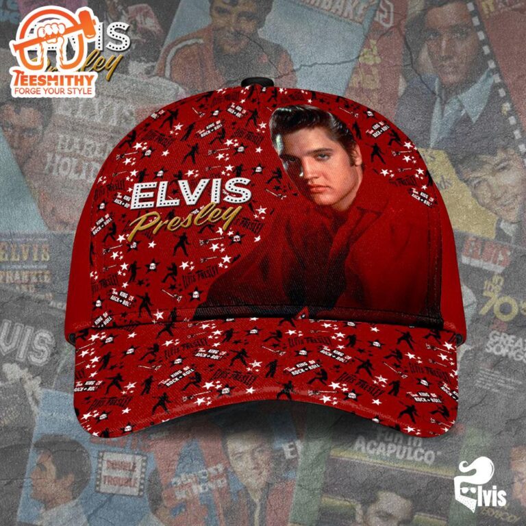 Elvis Presley King of Rock and Roll, Red Elvis Presley Classic Cap ...