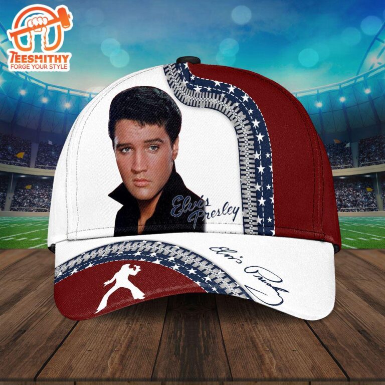 Elvis Rockabilly Style, Elvis Presley White Classic Cap - Teesmithy