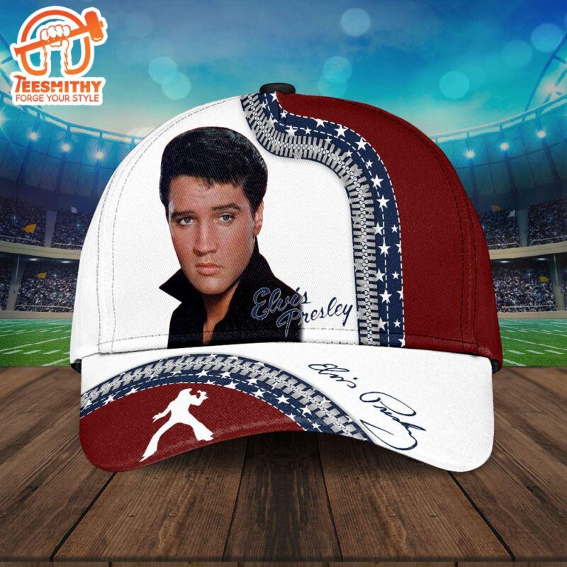 Elvis Rockabilly Style, Elvis Presley White Classic Cap - Teesmithy