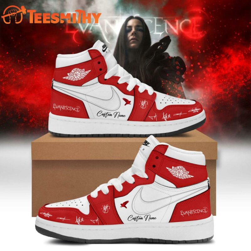 Evanescence Sanctuary 2026 World Tour Red Air Jordan 1 Shoes - Teesmithy