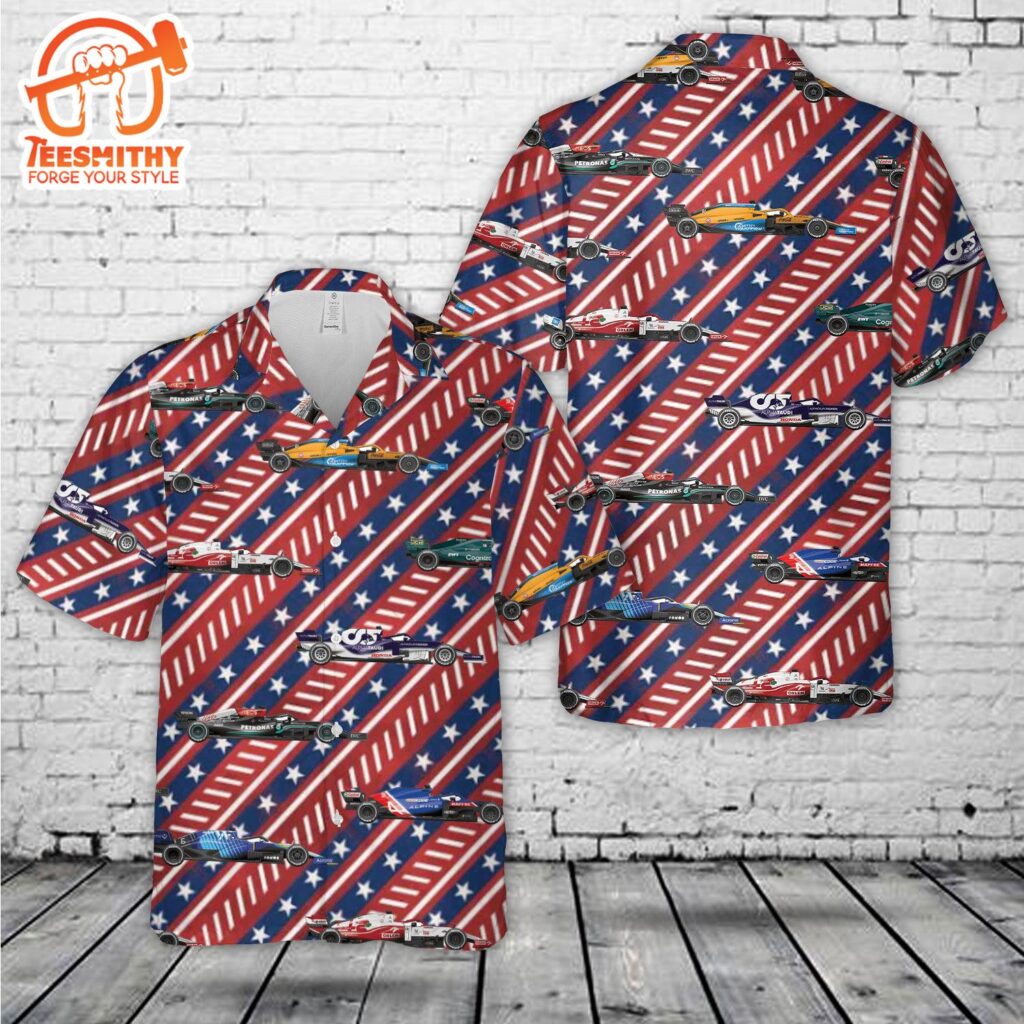 F1 Formula One Teams 2021, 4th Of July Hawaiian Shirt - Teesmithy
