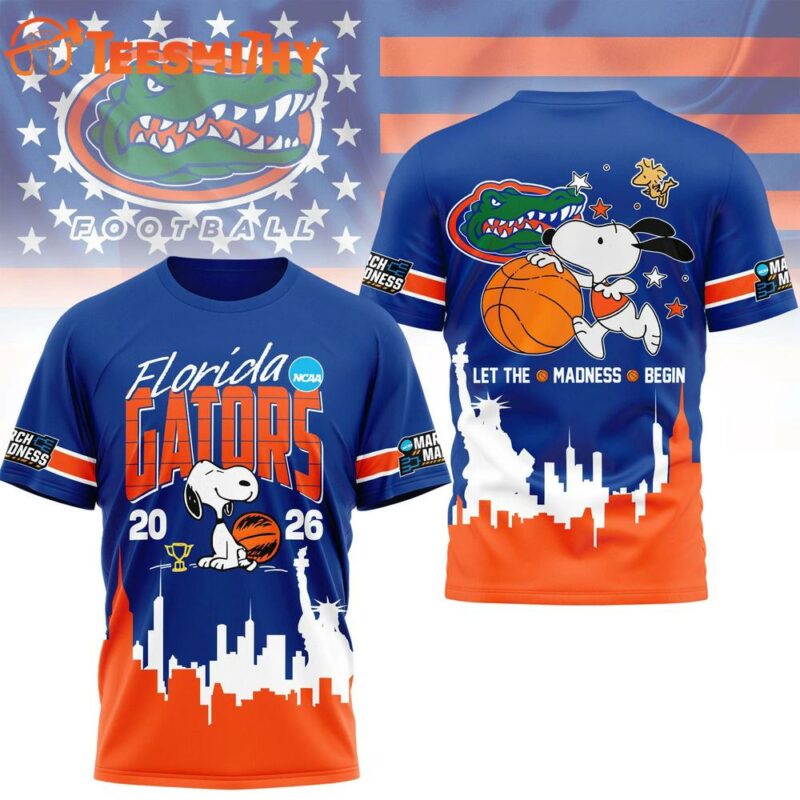 Florida Gators 2026 NCAA March Madness x Snoopy New Design 3D Shirt ...