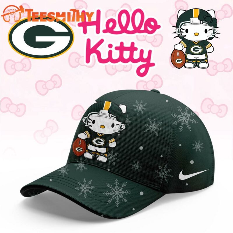 Green Bay Packers 2025 Football Christmas Hello Kitty Limited Cap ...