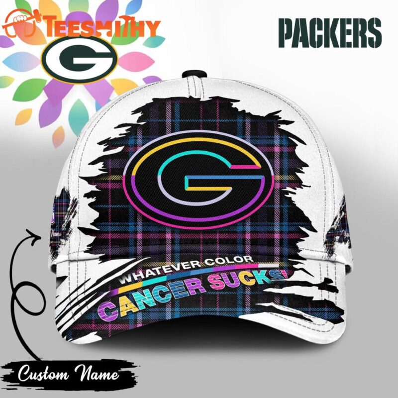 Green Bay Packers NFL Whatever Color Cancer Sucks Classic Cap - Teesmithy