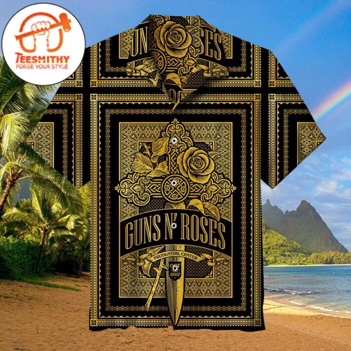Guns N' Roses Greatest Hits Tribute Hawaiian Button Up Shirts - Teesmithy