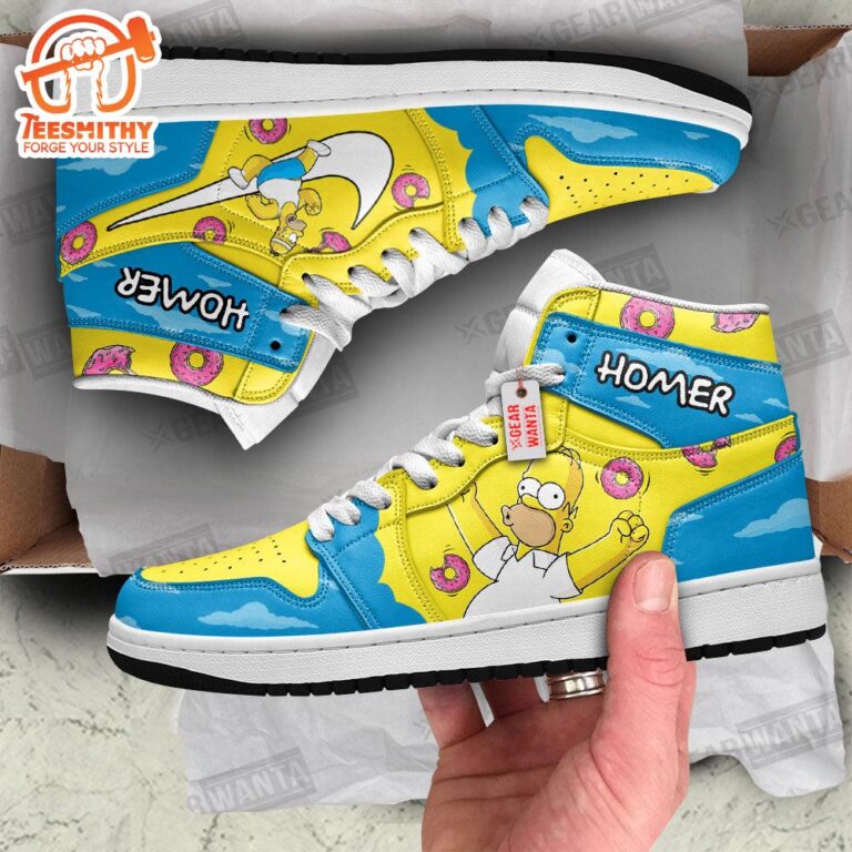 Homer Simpson Air Jordan 1 Shoes Custom The Simpson For Fans - Teesmithy