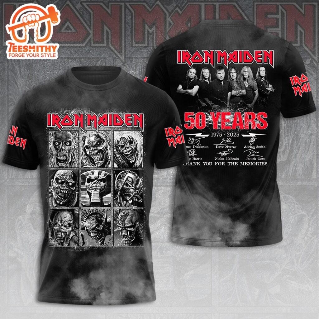 IRMA 3D Apparel - Iron Maiden 50 Years 1975-2025 Thank You For The ...